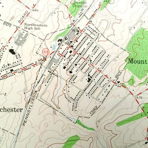 Antique York Haven, Pennsylvania 1964 US Geological Survey Topographic ...