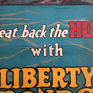 Original 1918 Beat Back the Hun With Liberty Bonds WWI Poster by ...