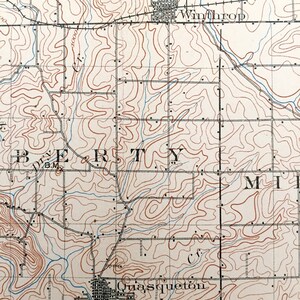 Antique Winthrop, Iowa 1903 US Geological Survey Topographic Map ...