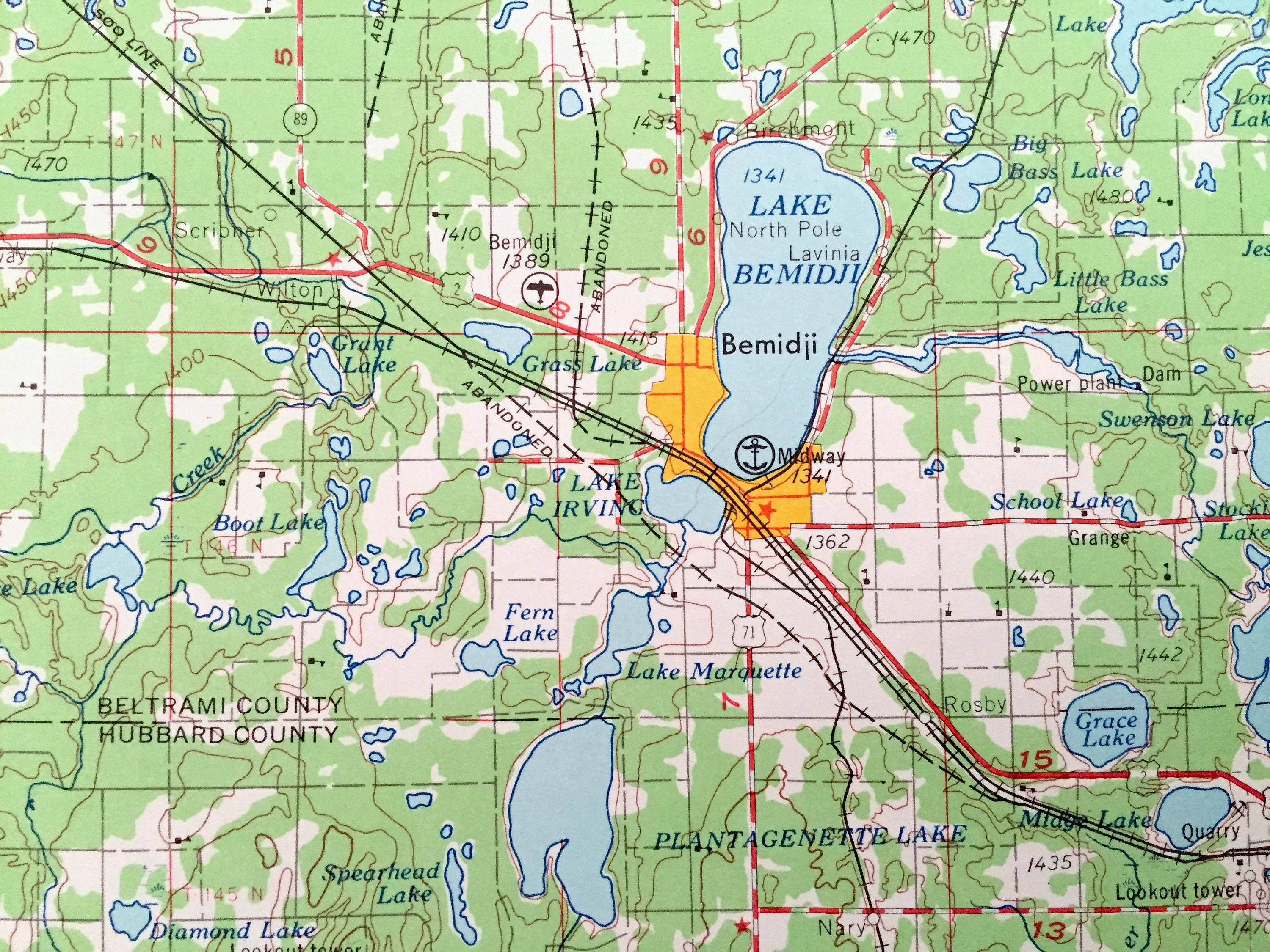 Antique Bemidji Minnesota 1954 US Geological Survey | Etsy