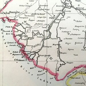 Antique 1863 Western India Map by Weller & Weekly Dispatch – Pakistan ...