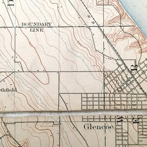 Antique Highwood, Illinois 1900 US Geological Survey Topographic Map ...