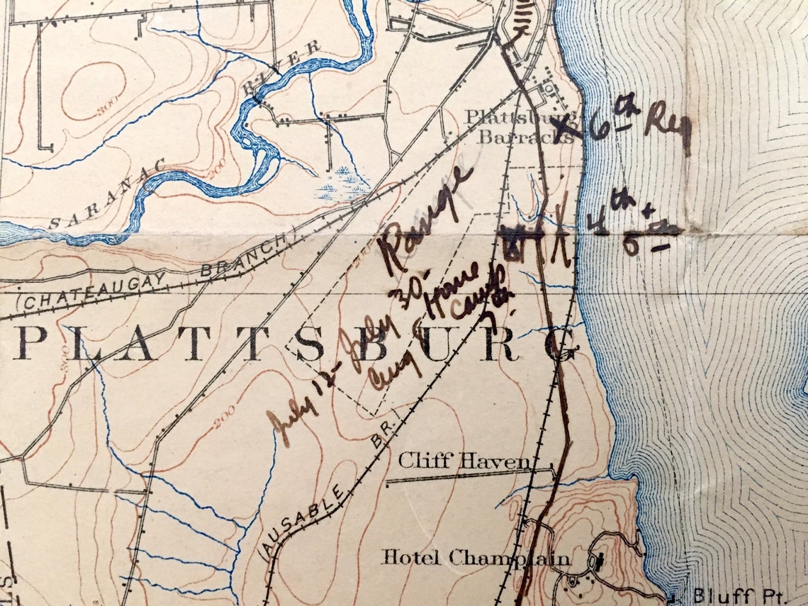 Antique Plattsburgh New York 1906 US Geological Survey | Etsy