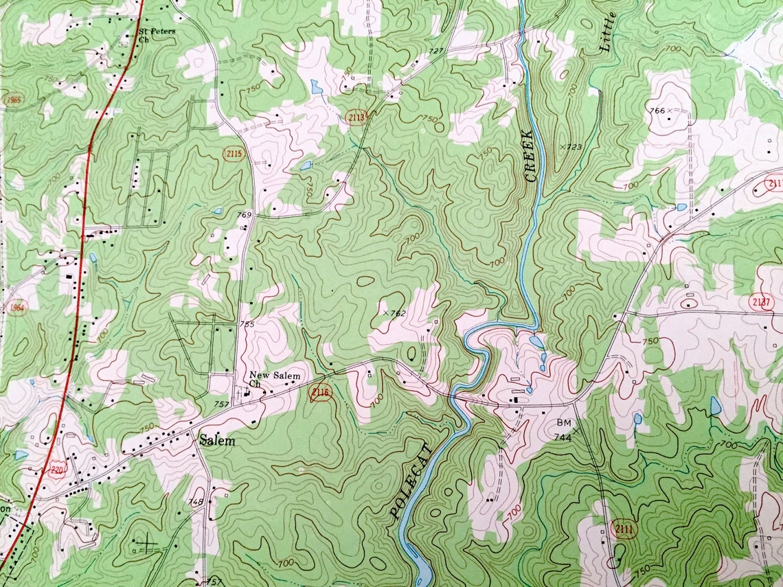 Antique Randleman North Carolina 1970 US Geological Survey | Etsy