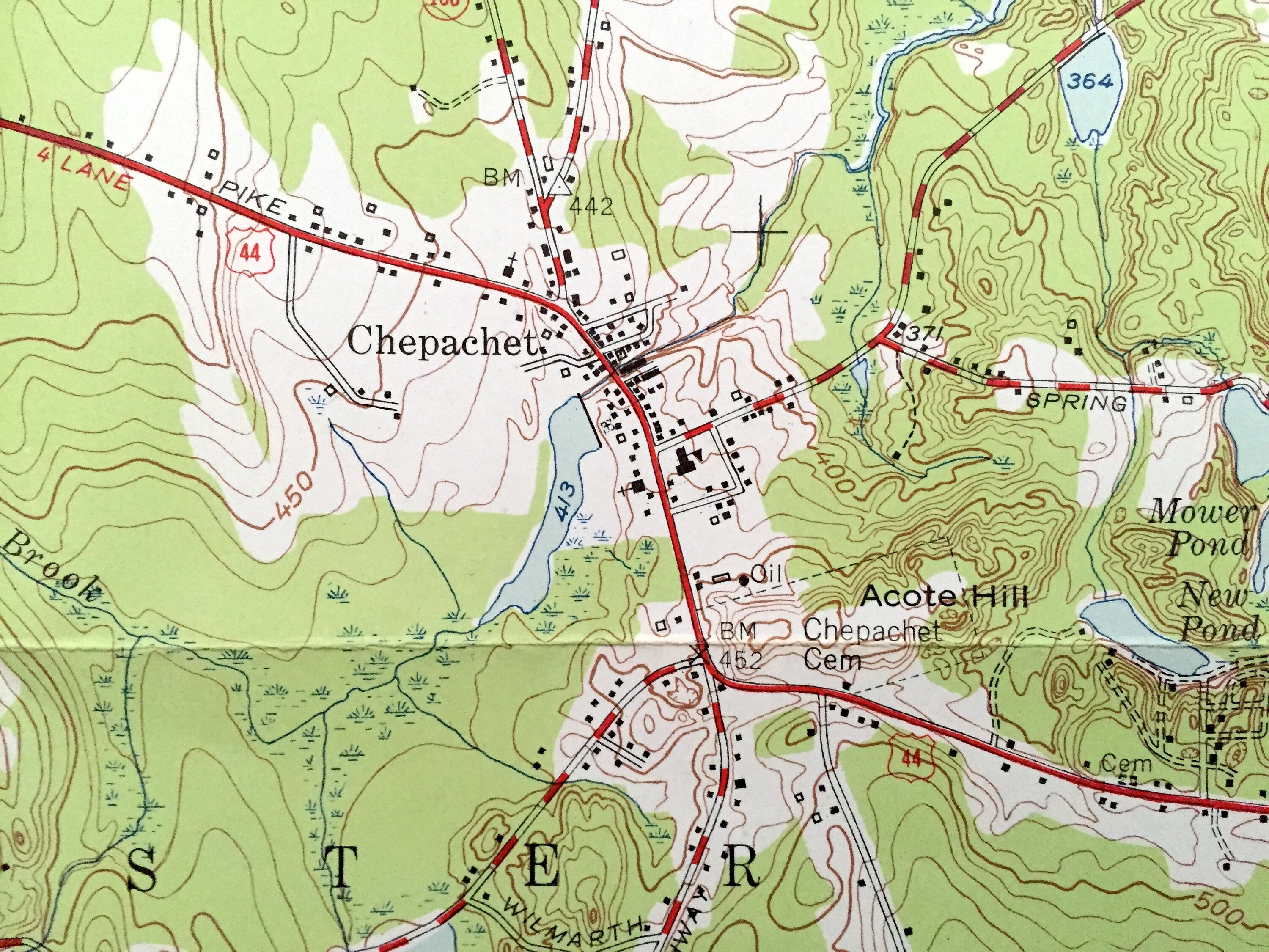 Antique Chepachet Rhode Island 1955 US Geological Survey | Etsy