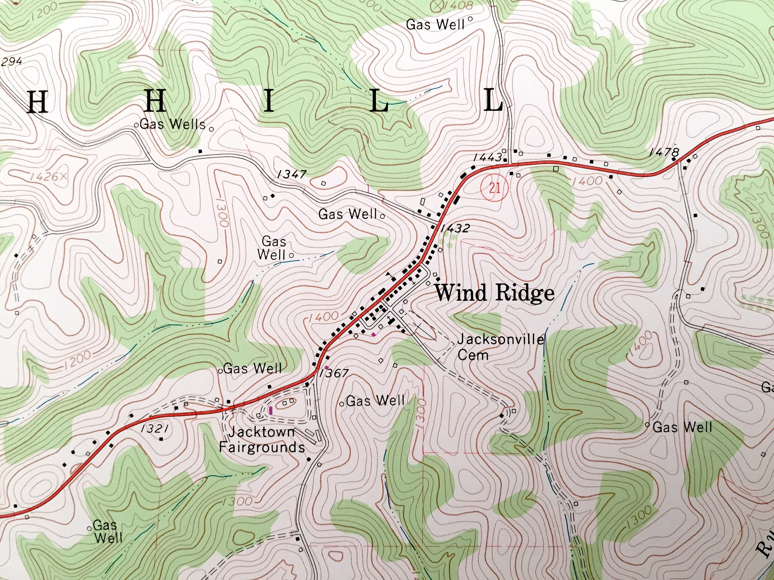 Antique Wind Ridge Pennsylvania 1964 US Geological Survey | Etsy