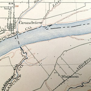 Antique Tell City, Indiana 1903 US Geological Survey Topographic Map ...