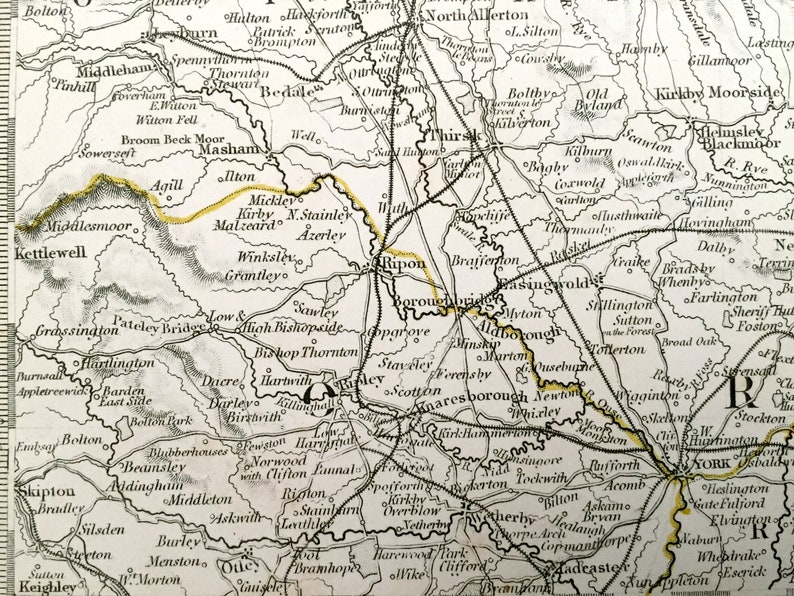Antique 1845 England and Wales Map From SDUK Atlas United | Etsy