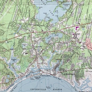 Antique Hyannis, Massachusetts 1974 US Geological Survey Topographic ...