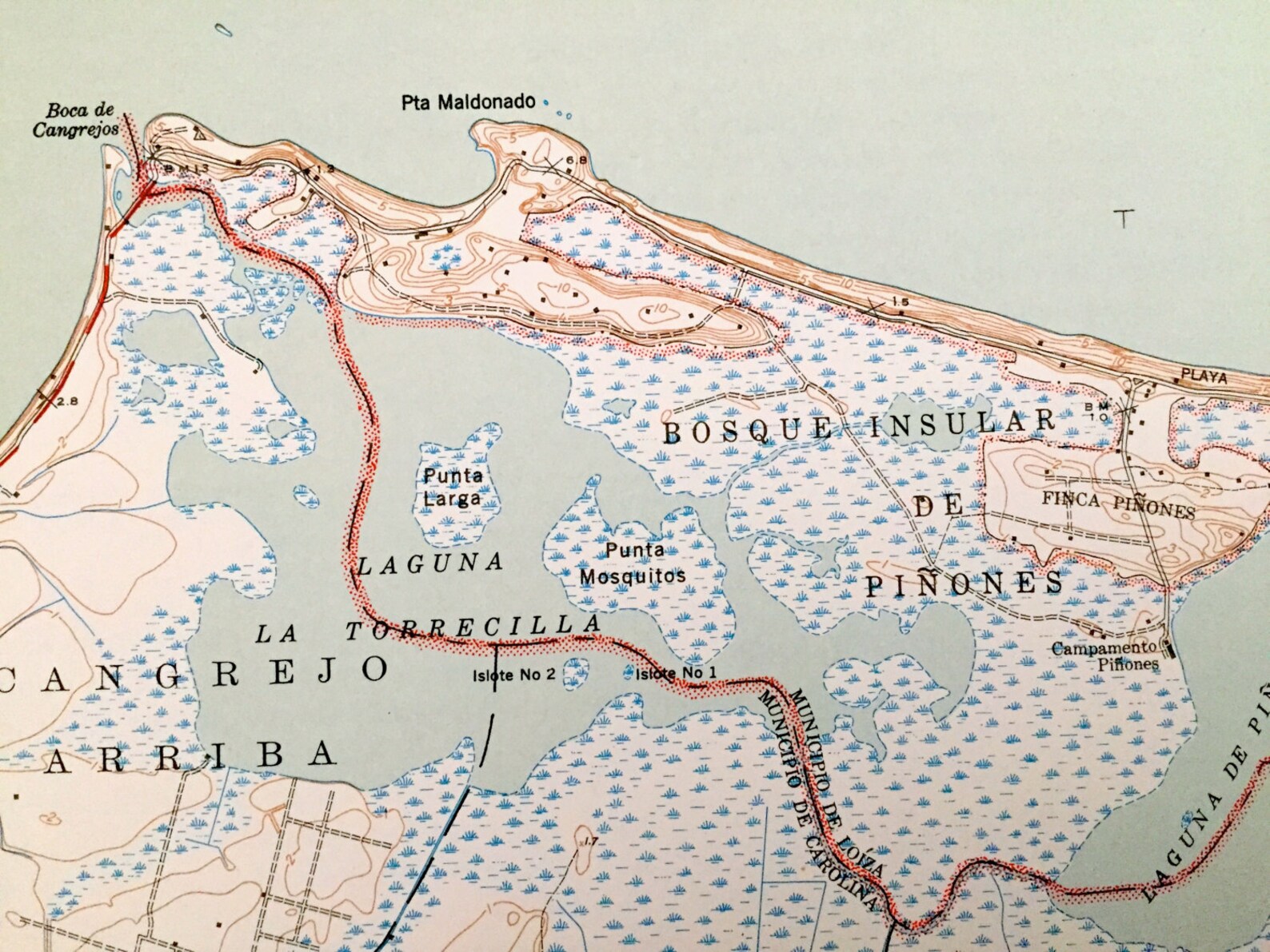 Antique Carolina Puerto Rico 1947 US Geological Survey - Etsy