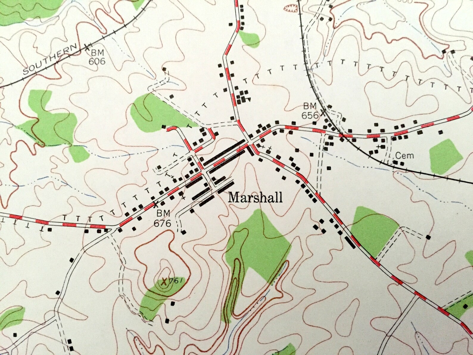 Antique Marshall, Virginia 1943 US Geological Survey Topographic Map ...