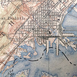 Antique Superior, Wisconsin 1892 US Geological Survey Topographic Map ...