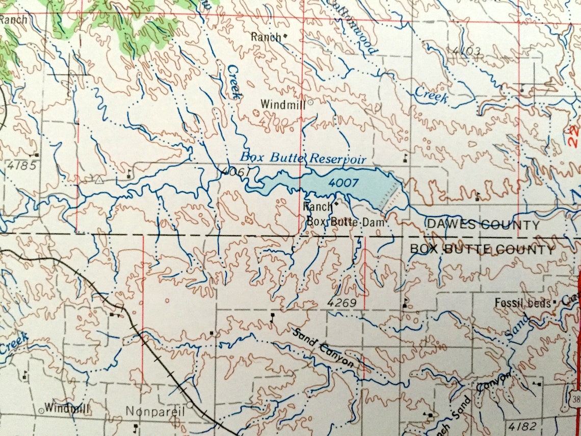 Antique Alliance Nebraska 1955 US Geological Survey - Etsy