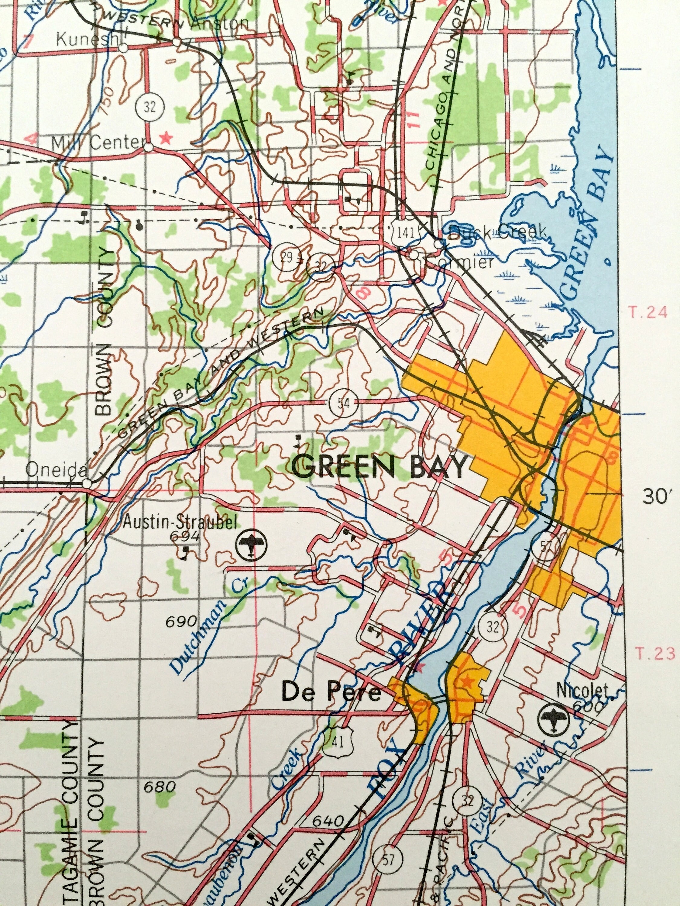 Antique Green Bay Wisconsin 1959 US Geological Survey - Etsy