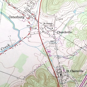 Antique Alum Bank, Pennsylvania 1971 US Geological Survey Topographic ...