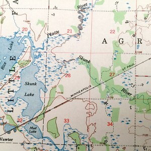 Antique Pierz, Minnesota 1948 US Geological Survey Topographic Map ...