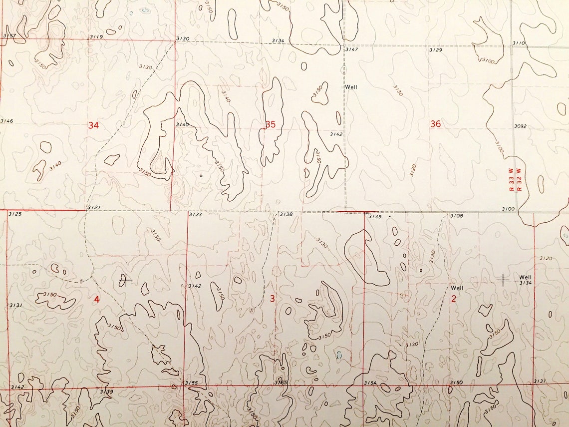 Antique Sutherland Reservoir East Nebraska 1971 US Geological | Etsy