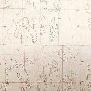 Antique Sutherland Reservoir East, Nebraska 1971 US Geological Survey ...