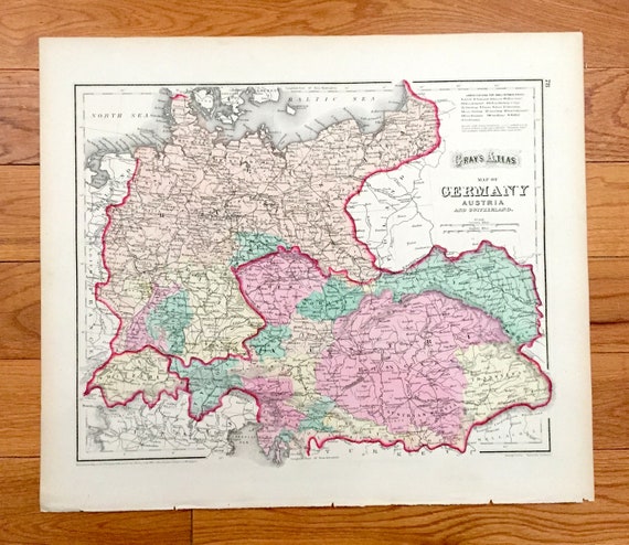 Mappa Degli Stati Tedeschi Stampa “Stati Federali E Città Della