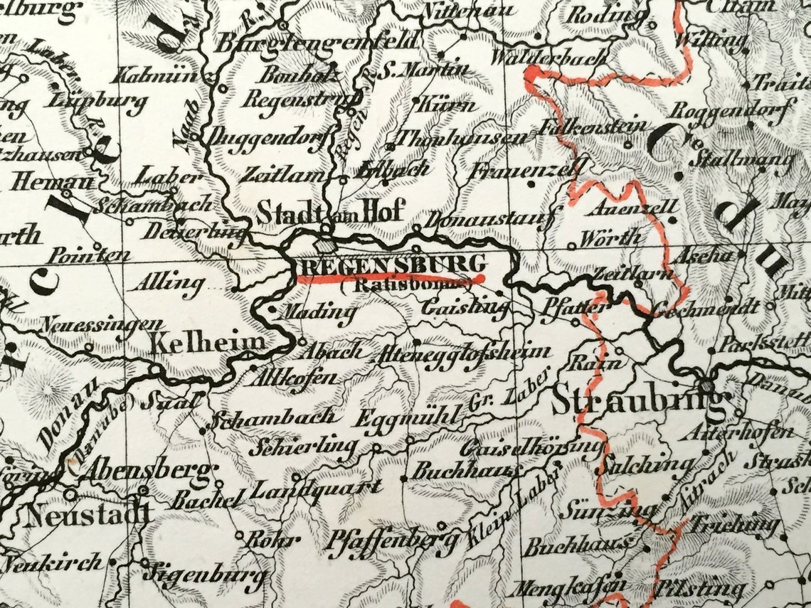 Antique 1835 Ancient Germany Map From JG Heck's Atlas - Etsy