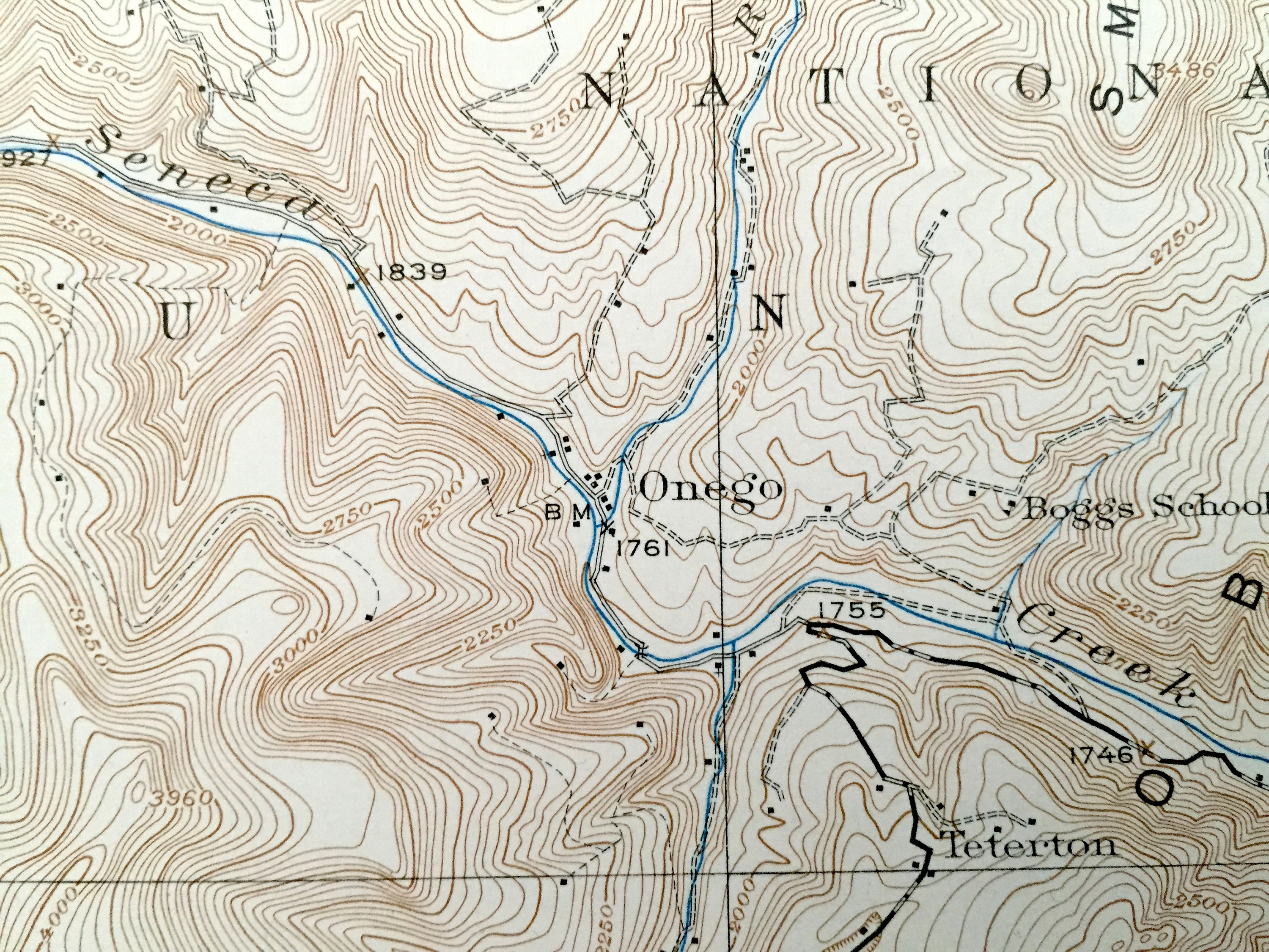 Antique Onego West Virginia 1922 US Geological Survey | Etsy