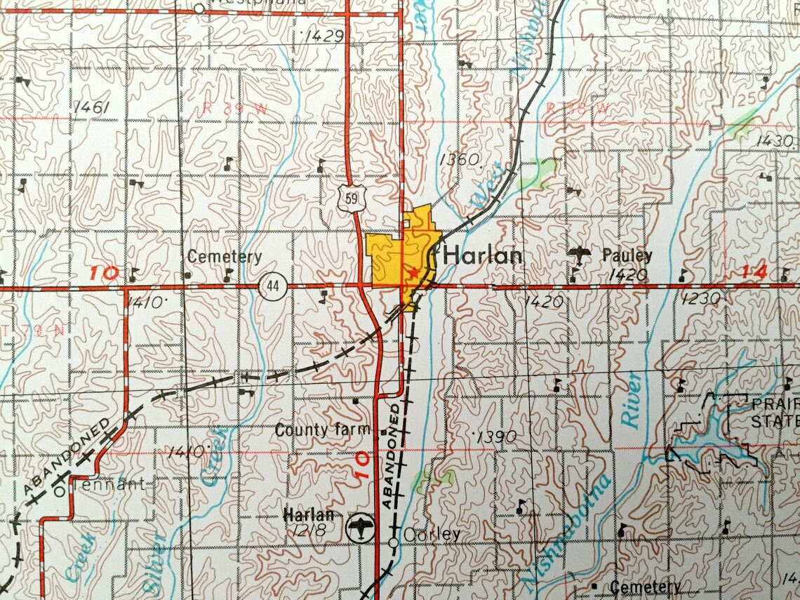 Antique Omaha Nebraska 1954 US Geological Survey Topographic | Etsy