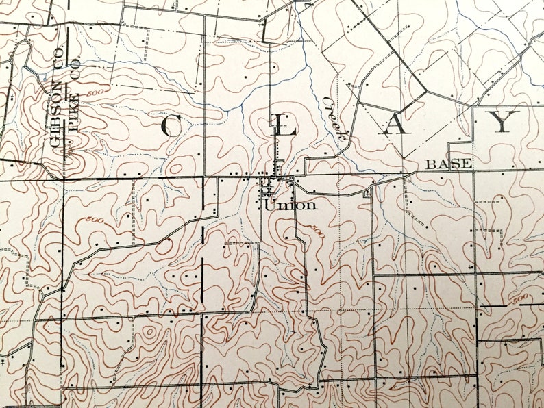 Antique Petersburg, Indiana 1903 US Geological Survey Topographic Map ...