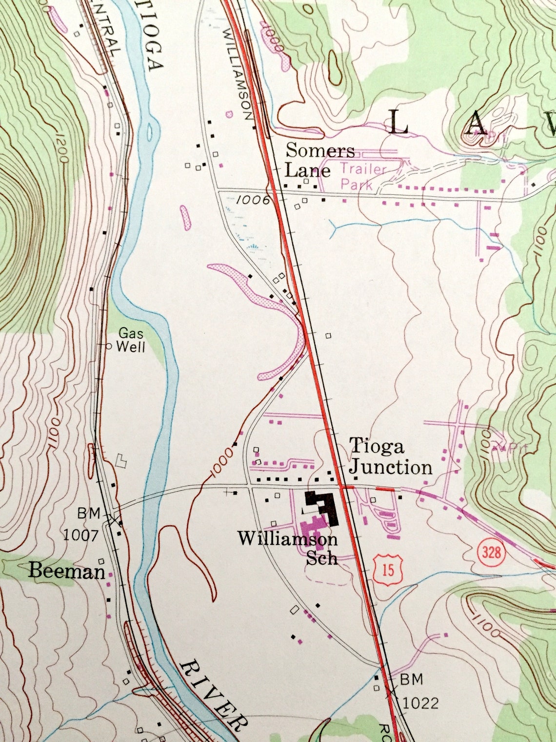 Antique Jackson Summit, Pennsylvania 1954 US Geological Survey ...