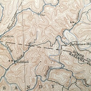Antique Walton, West Virginia 1907 US Geological Survey Topographic Map ...
