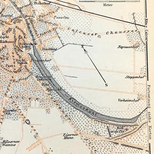Antique 1911 Kleve (cleve), Germany Map From Baedekers Guide Atlas ...
