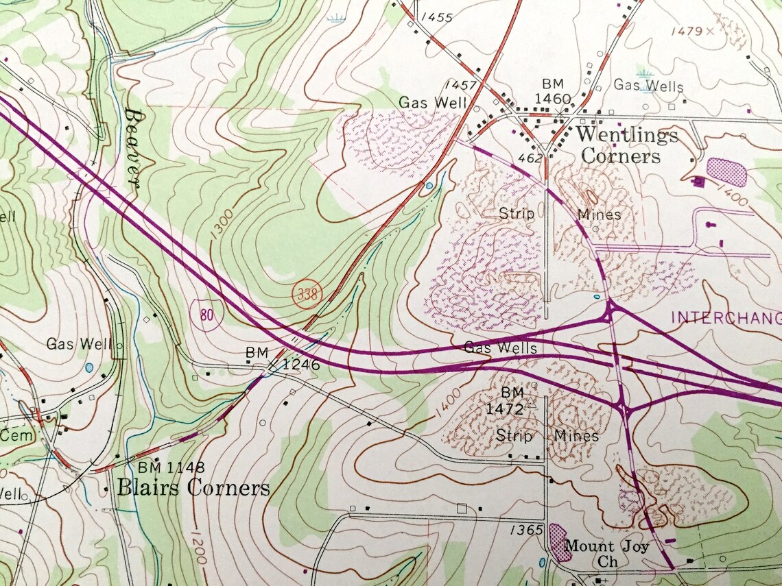 Antique Knox Pennsylvania 1963 US Geological Survey - Etsy