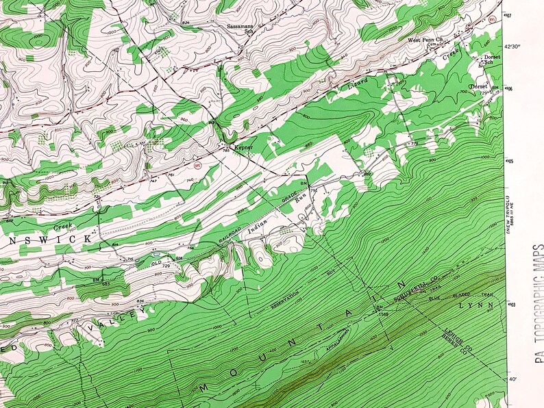 Antique New Ringgold, Pennsylvania 1956 US Geological Survey ...