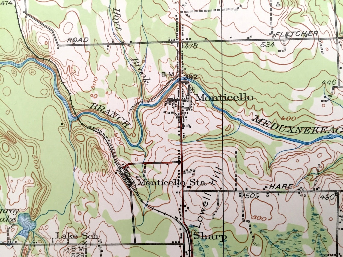 Antique Bridgewater Maine 1951 US Geological Survey - Etsy