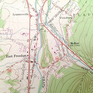 Antique Roaring Spring, Pennsylvania 1963 US Geological Survey ...