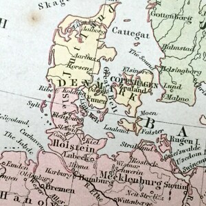 Antique 1888 Europe Map From A & C Black's World Atlas – England ...
