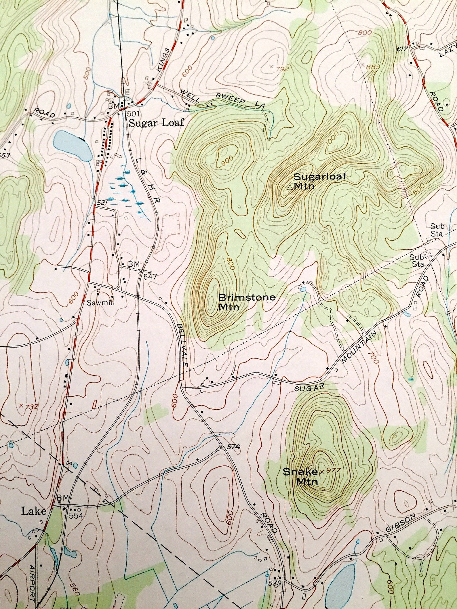 Antique Warwick, New York 1957 US Geological Survey Topographic Map ...