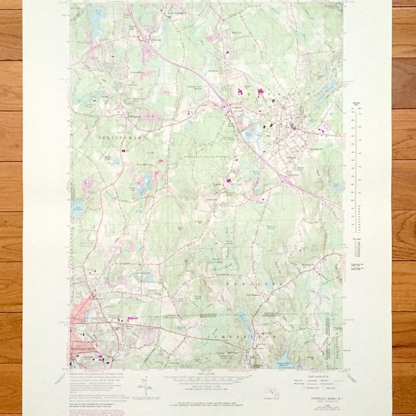 Bellingham Ma Map - Etsy