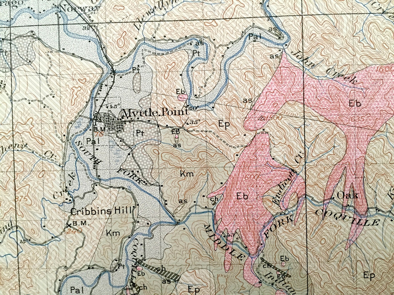 Antique Coos Bay Oregon 1900 US Economic Geological Survey | Etsy