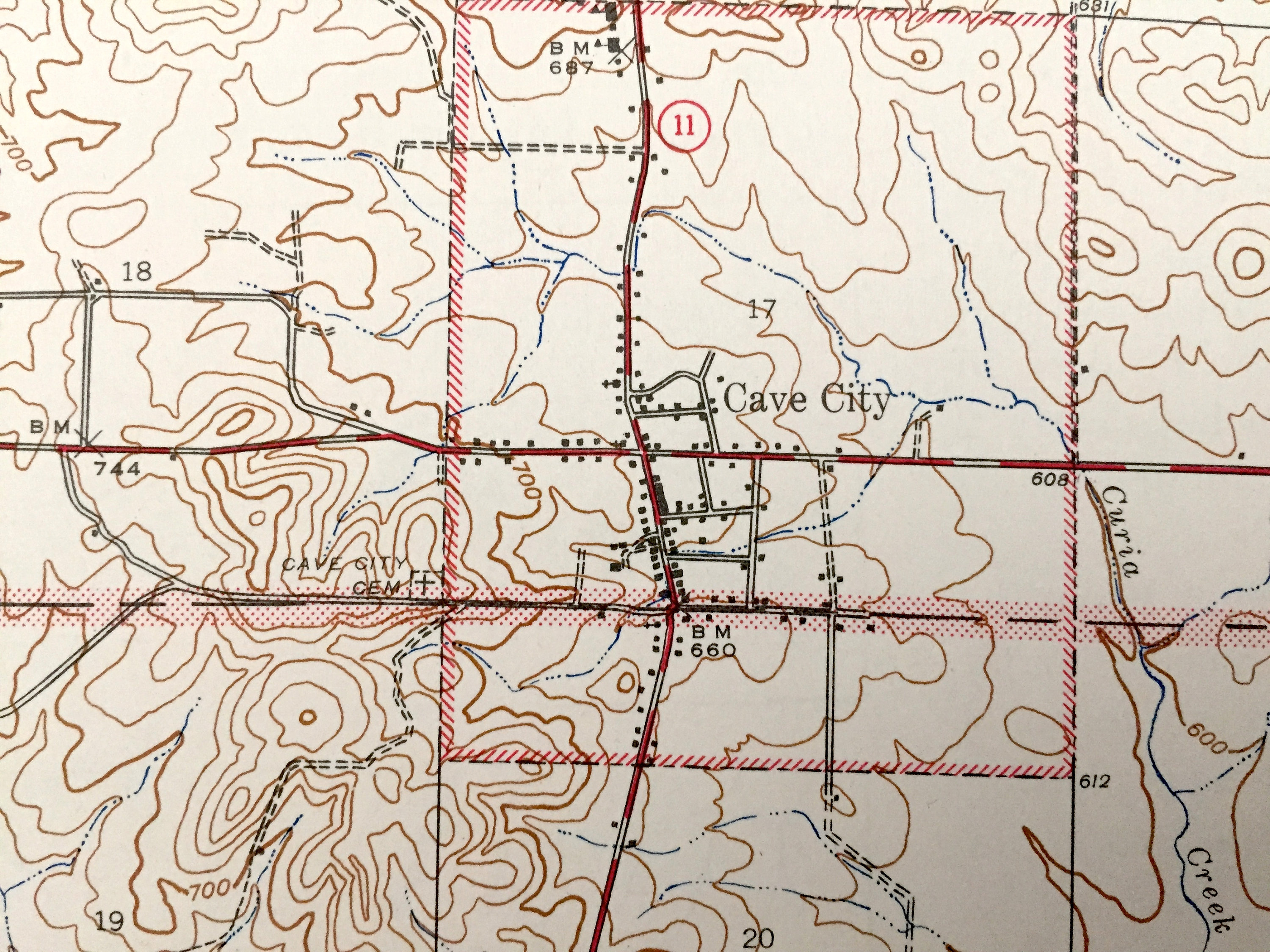 Antique Cave City Arkansas 1945 US Geological Survey | Etsy