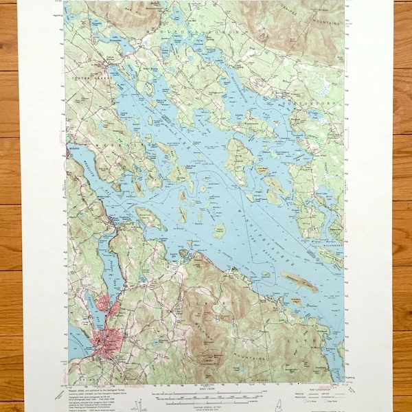 Antique Map of Squam Lake - Etsy