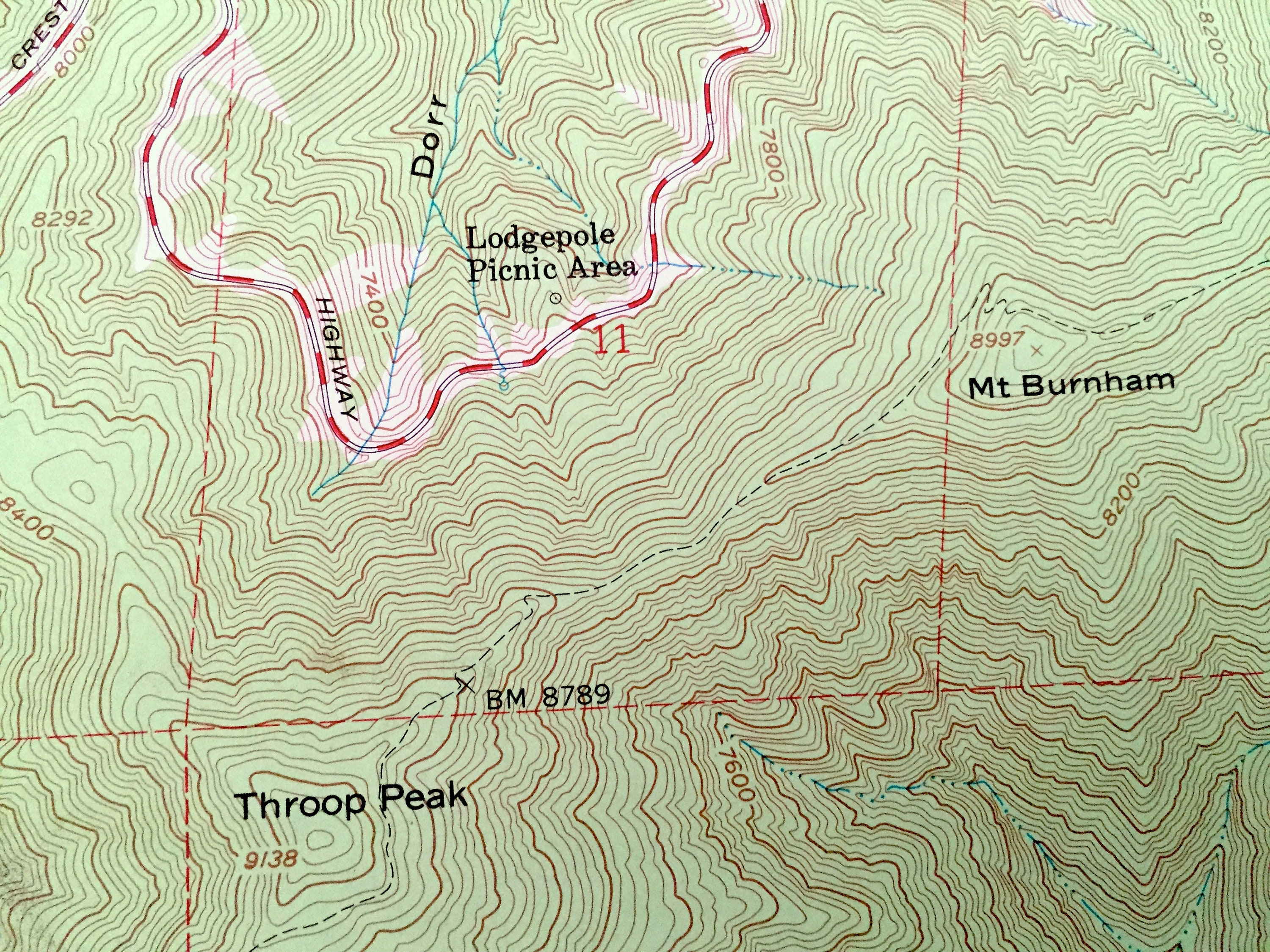 Antique Crystal Lake, California 1958 US Geological Survey Topographic ...