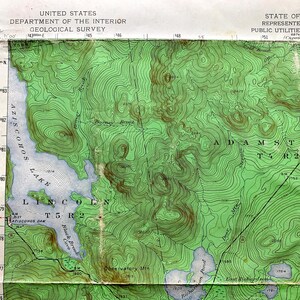 Antique Mooselookmeguntic Lake, Maine 1940 US Geological Survey ...