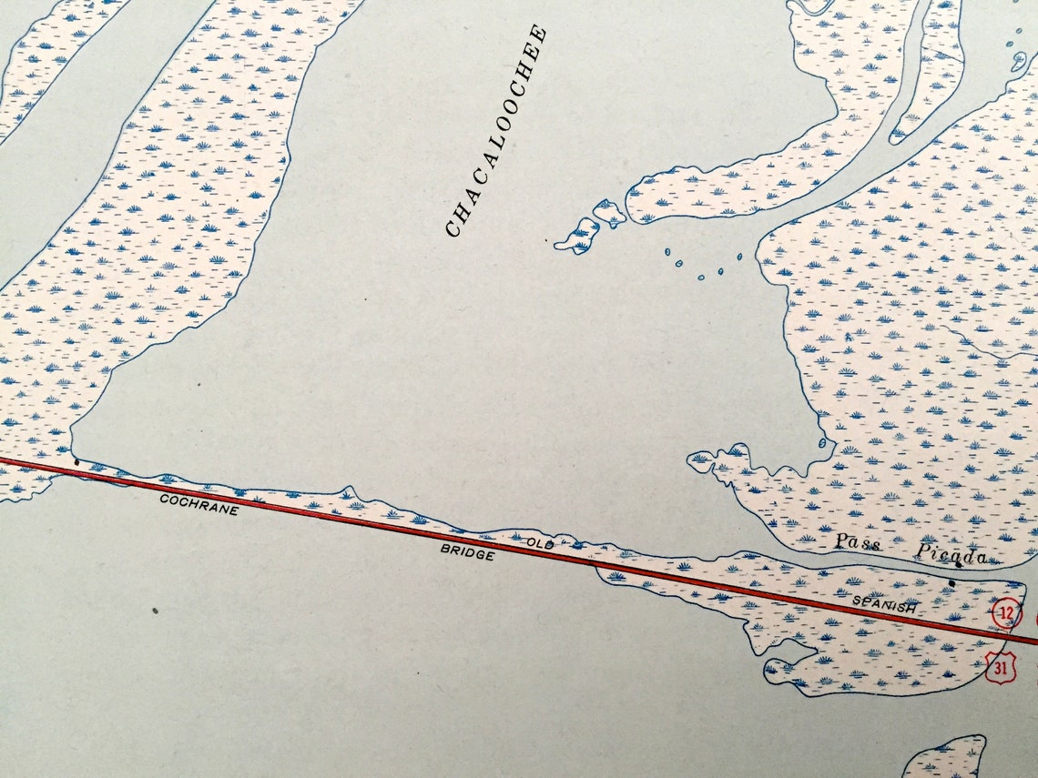 Antique Bridgehead, Alabama 1943 US Geological Survey Topographic Map ...