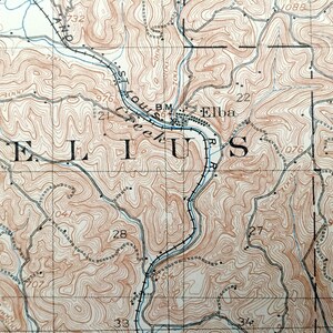 Antique Macksburg, Ohio 1905 US Geological Survey Topographic Map ...