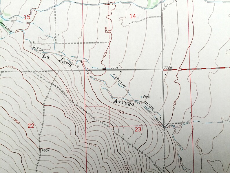 Antique Capulin Colorado 1968 US Geological Survey | Etsy