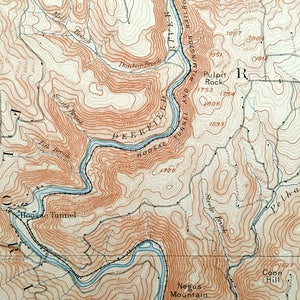 Antique Hawley, Massachusetts 1894 US Geological Survey Topographic Map ...