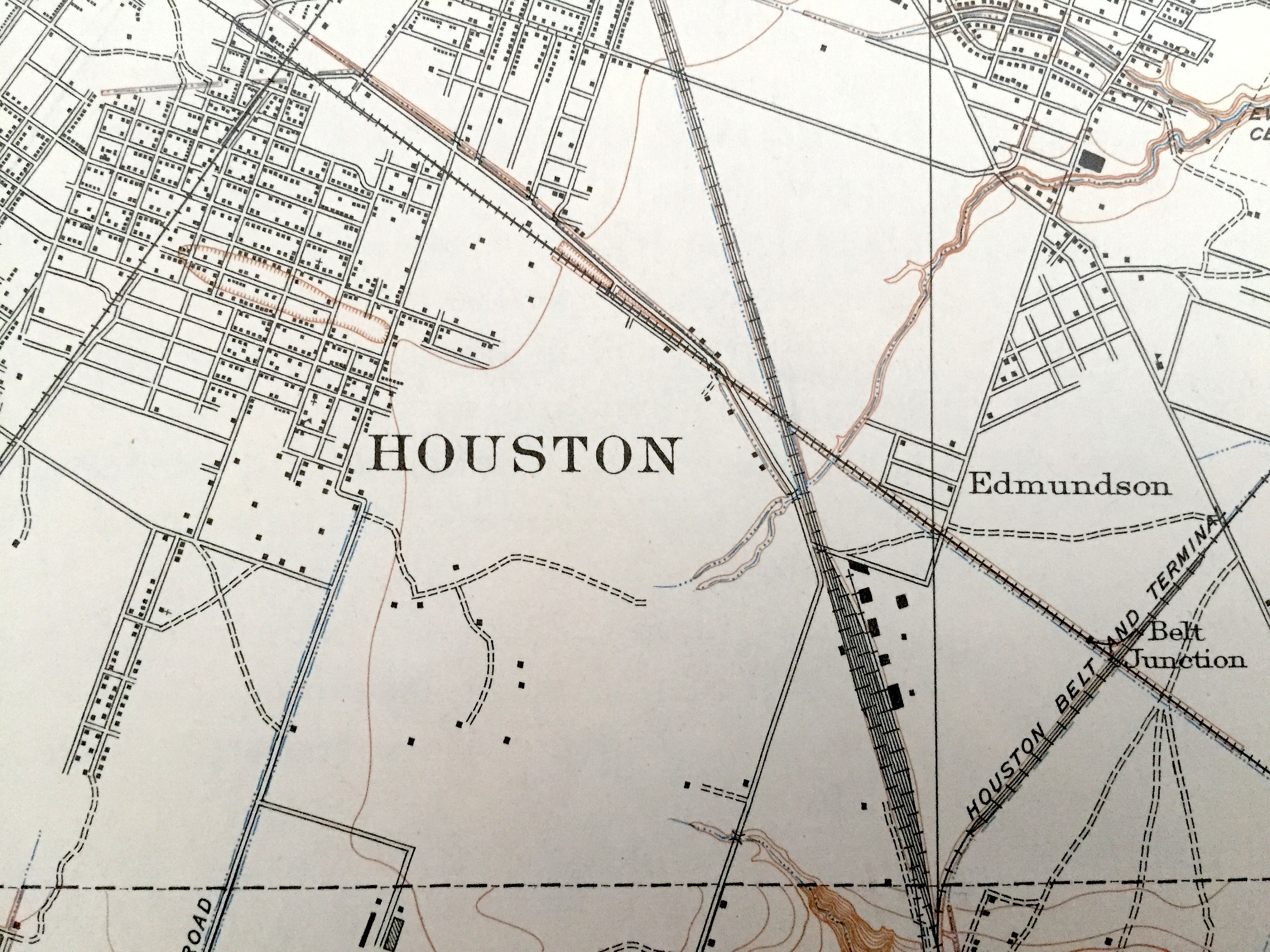 Antique Houston Texas 1922 US Geological Survey Topographic | Etsy