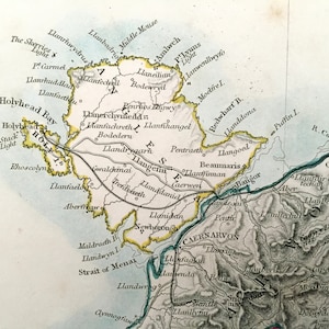 Antique 1845 England Map From SDUK Atlas – United Kingdom, Liverpool ...