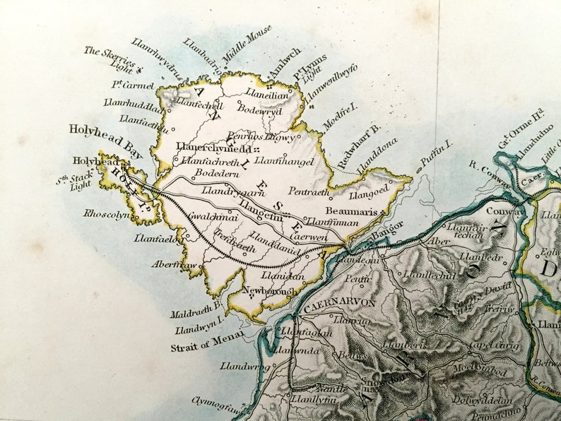Antique 1845 England Map From SDUK Atlas – United Kingdom, Liverpool ...