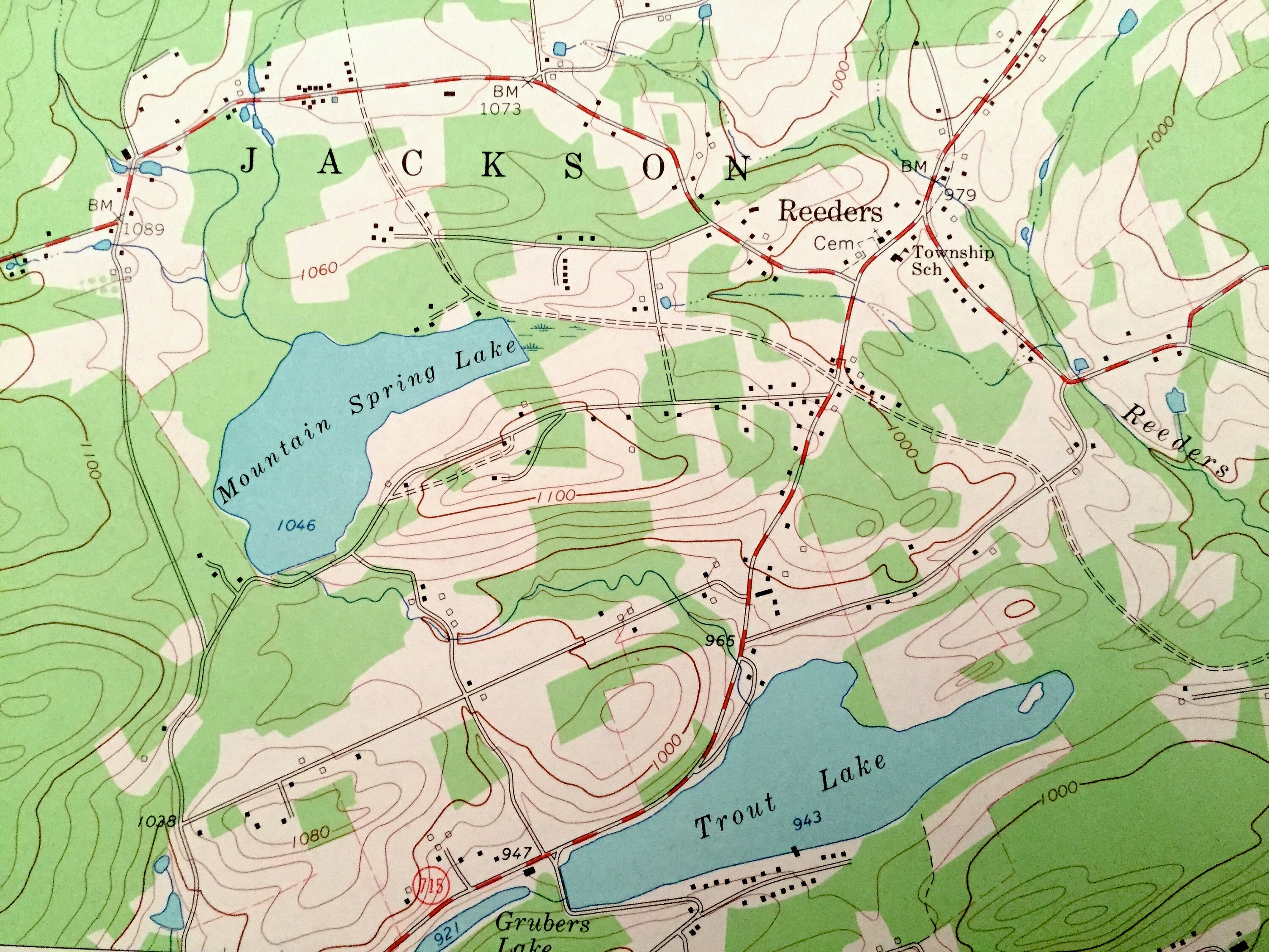 Antique Mount Pocono Pennsylvania 1966 US Geological Survey | Etsy